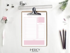 Pastel Daily Planner Printable, A4 and Letter • Mercy Digital Designs