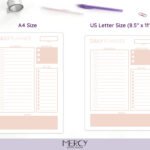 Pastel Daily Planner Printable, A4 and Letter • Mercy Digital Designs