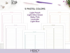 Pastel To Do List Printable, A4 and US Letter • Mercy Digital Designs
