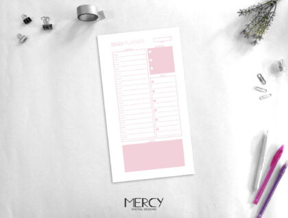 Personal Daily Planner Printable Pastel • Mercy Digital Designs