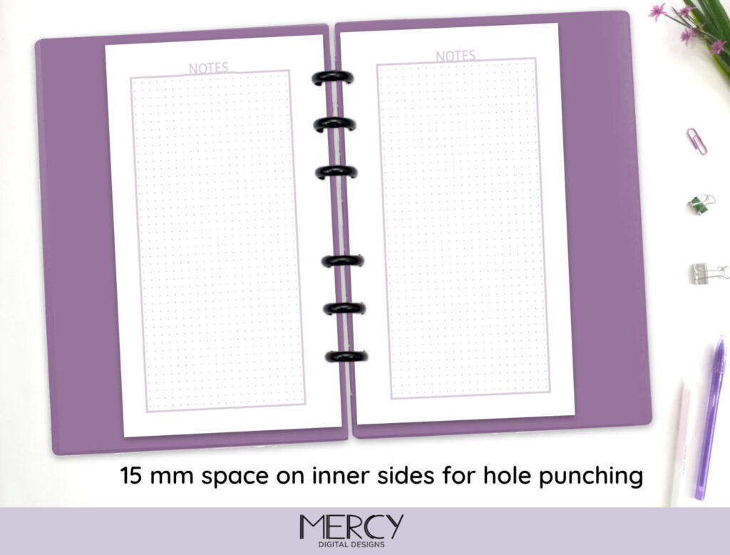 Personal Printable Notes Page Pastel Set • Mercy Digital Designs