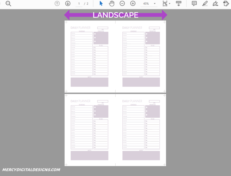 How to Print A6 Planner Inserts • Mercy Digital Designs