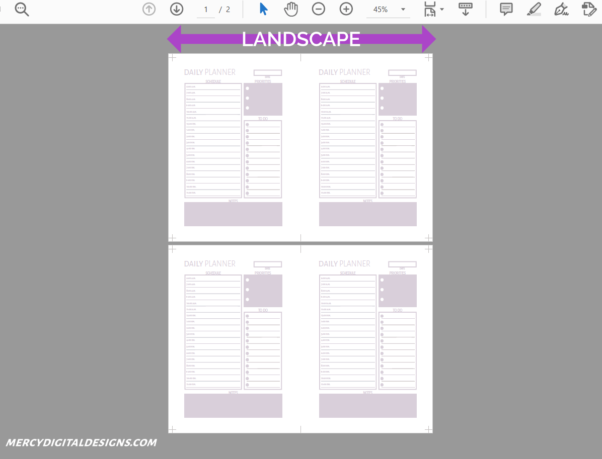 How to Print A6 Planner Inserts • Mercy Digital Designs