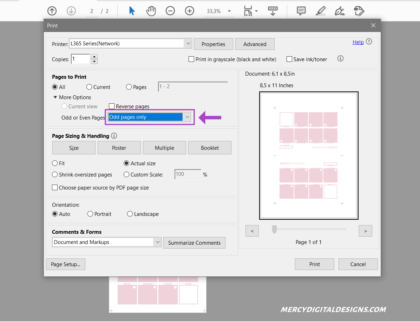 How to Print Planner Pages Fast and Easy • Mercy Digital Designs