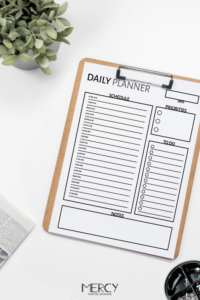 Black and White Daily Planner Free Printable • MDD