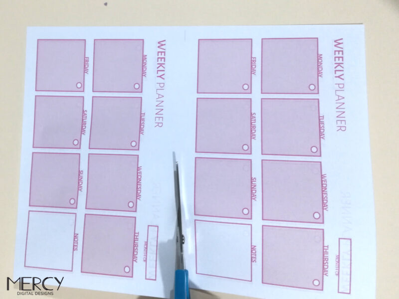 How to Cut Printable Planner Inserts