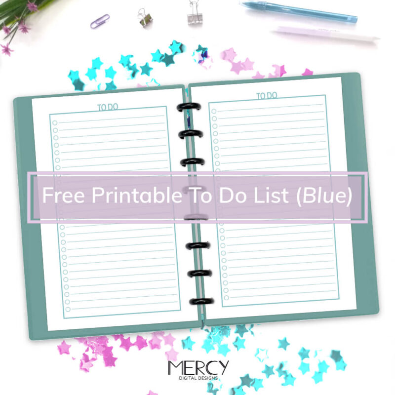 Free Printable To Do List (Blue) • Mercy Digital Designs