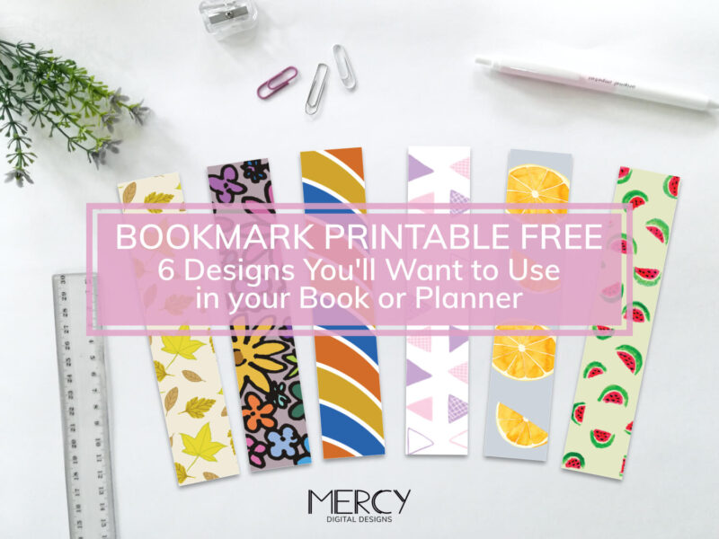 Bookmark Printable Free: 6 Designs You’ll Want to Use (PDF) • MDD