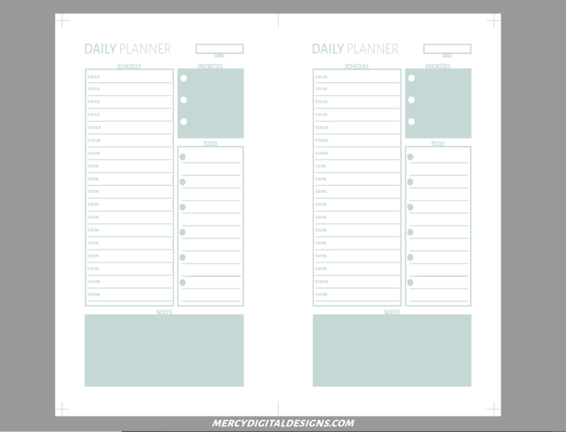 How to Print Personal Planner Inserts • Mercy Digital Designs