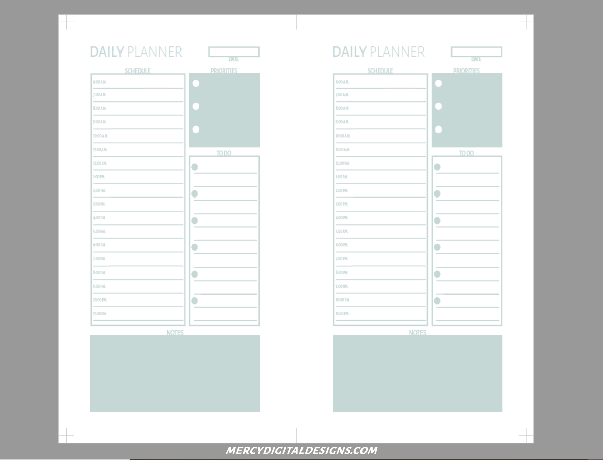 How to Print Personal Planner Inserts • Mercy Digital Designs