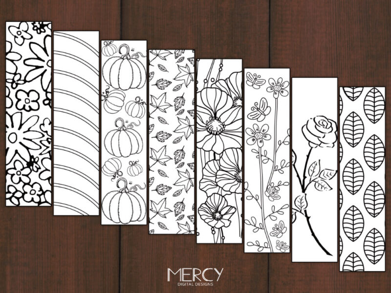 Free Printable Bookmark to Color: 8 Original Designs in PDF • MDD