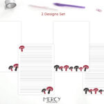 Mushroom Writing Paper Printable • Mercy Digital Designs