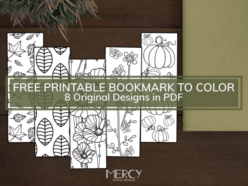 Free Printable Bookmark to Color: 8 Original Designs in PDF • MDD