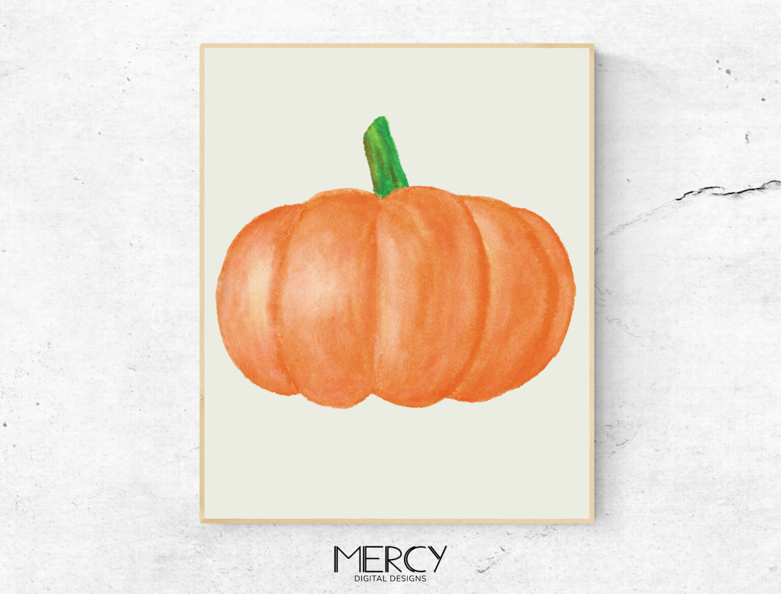 Pumpkin Wall Art Printable • Mercy Digital Designs