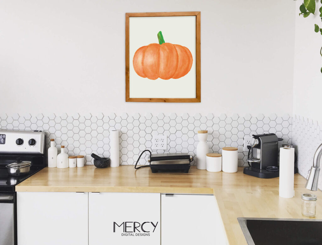 Pumpkin Wall Art Printable • Mercy Digital Designs