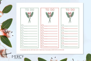 Christmas To Do List Printable Free • Mercy Digital Designs