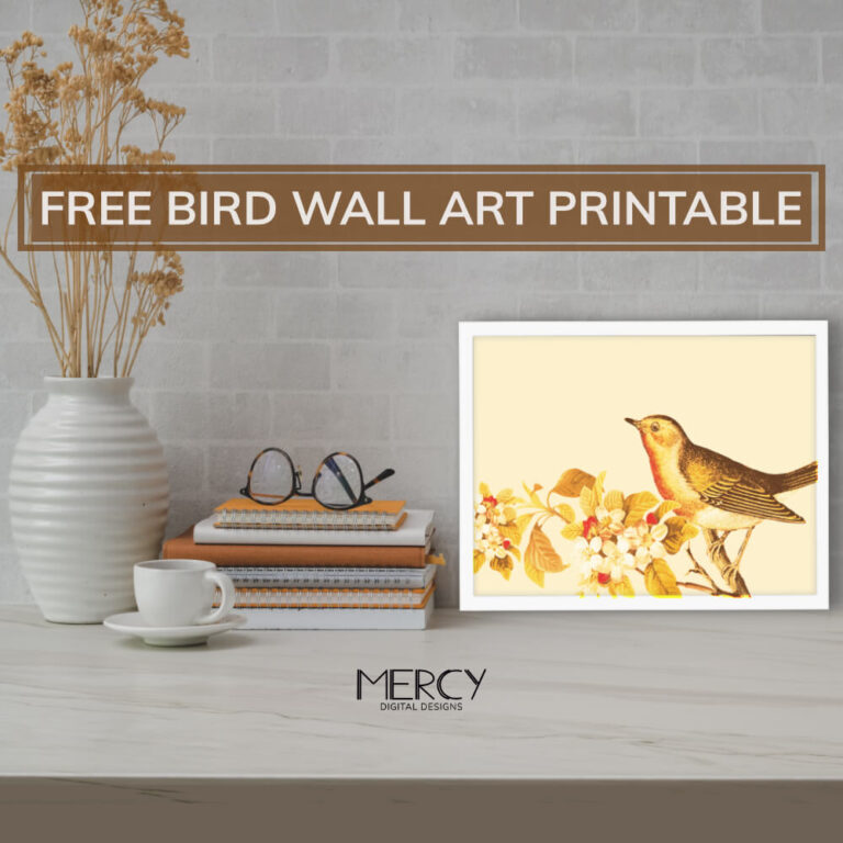 Free Bird Wall Art Printable • Mercy Digital Designs