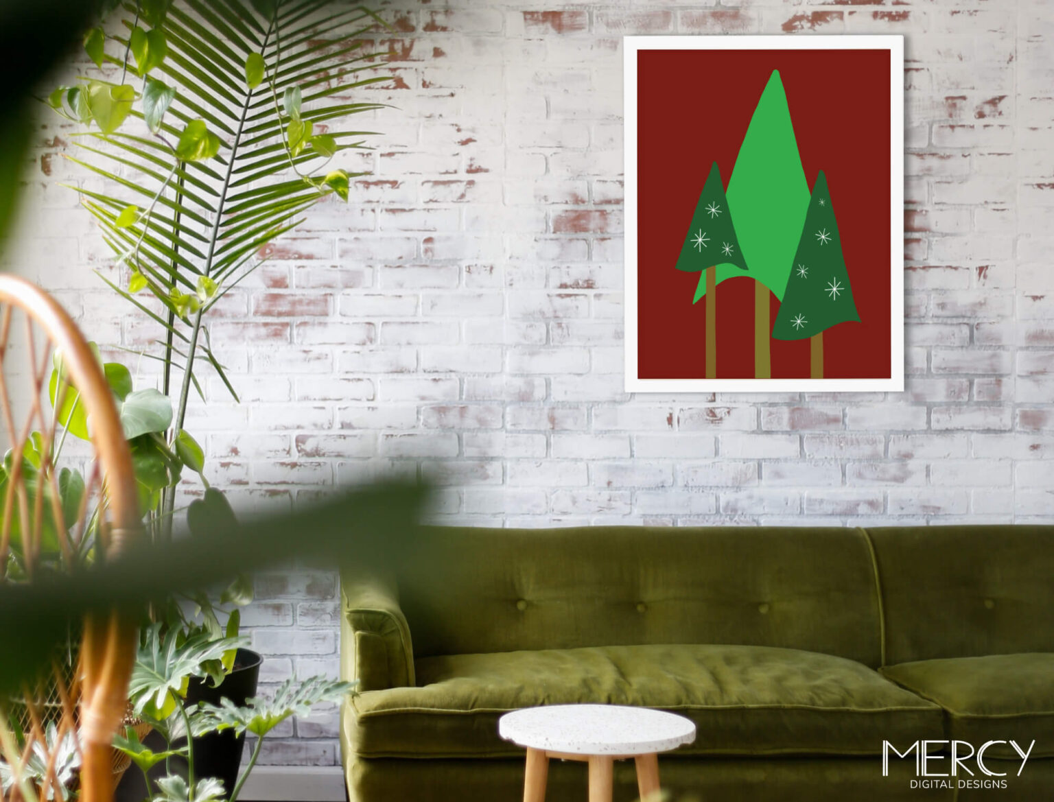 Christmas Tree Wall Art Printable • Mercy Digital Designs