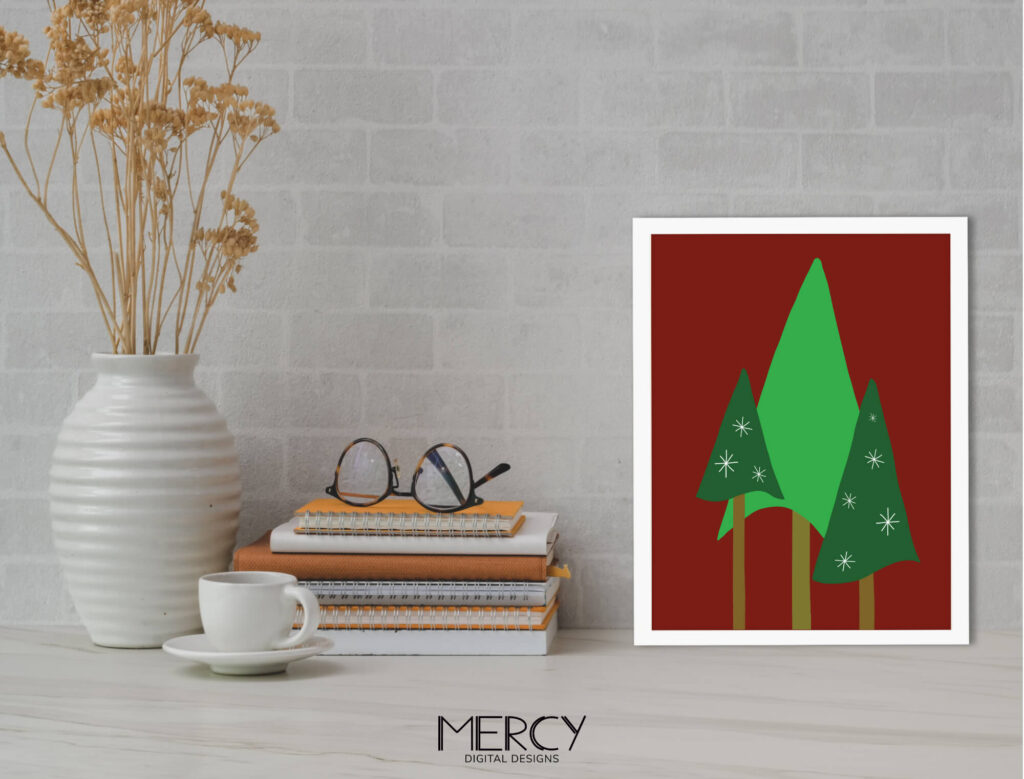 Christmas Tree Wall Art Printable • Mercy Digital Designs