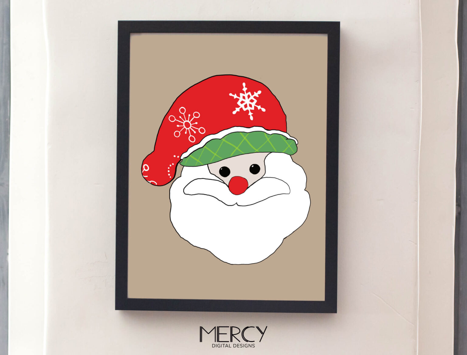 Santa Claus Wall Art Printable • Mercy Digital Designs