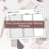 Free Landscape Daily Planner Printable • Mercy Digital Designs