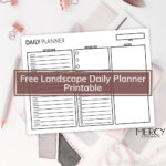 Free Landscape Daily Planner Printable • Mercy Digital Designs