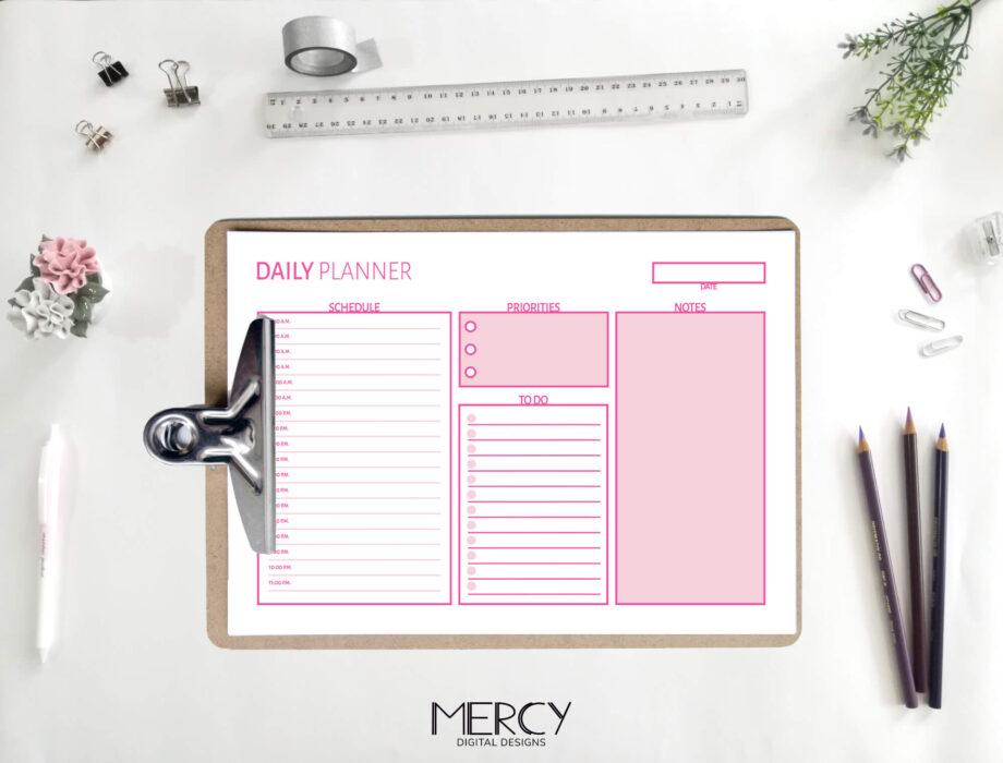 Printable Landscape Weekly Planner To Do List Pad A4 Size