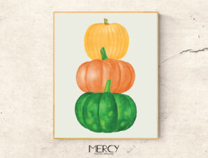 Printable Pumpkins Wall Art (Portrait) • Mercy Digital Designs