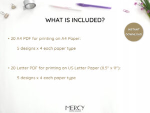 Acorn Writing Paper Printable • Mercy Digital Designs