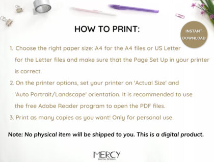 Acorn Writing Paper Printable • Mercy Digital Designs