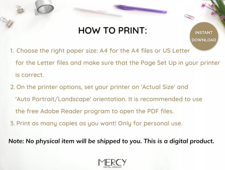 Acorn Writing Paper Printable • Mercy Digital Designs