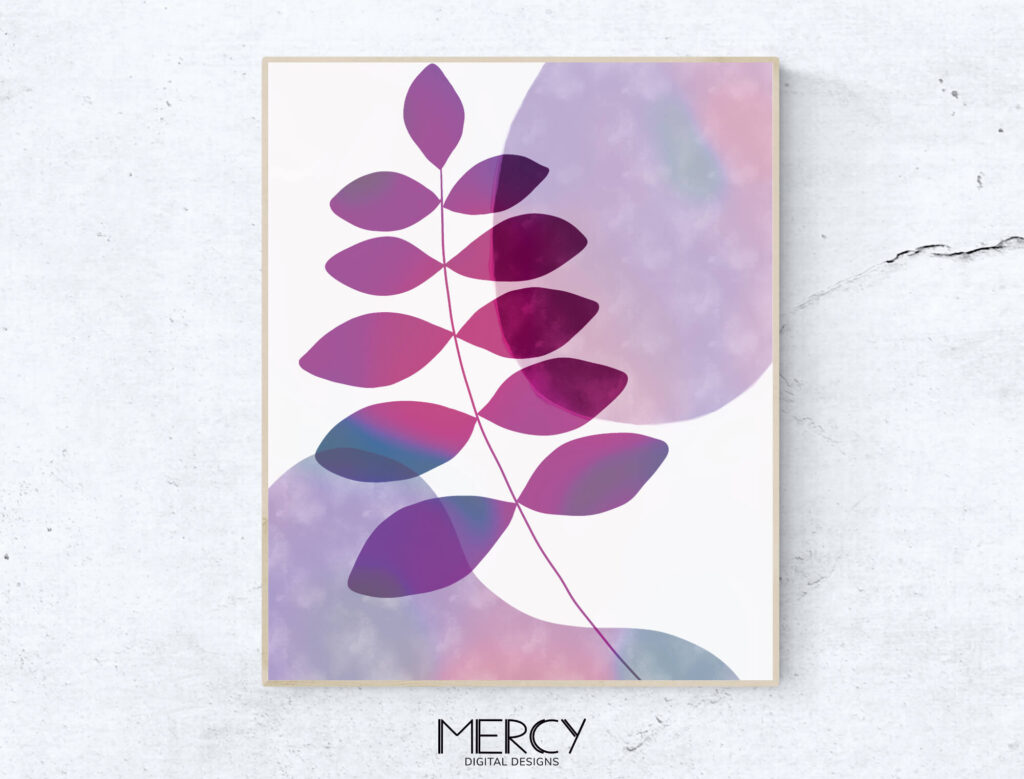 Free Printable Floral Art: Blue Flower Wall Art • Mercy Digital Designs