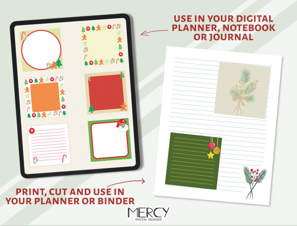 Christmas Memo Pad Printable • Mercy Digital Designs