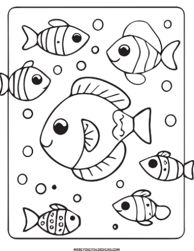 Coloring Page of Fish: 13 Printables to Color • MDD