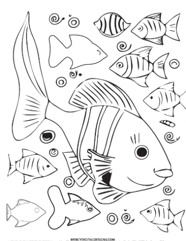 Coloring Page of Fish: 13 Printables to Color • MDD