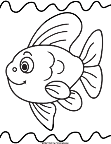 Coloring Page of Fish: 13 Printables to Color • MDD