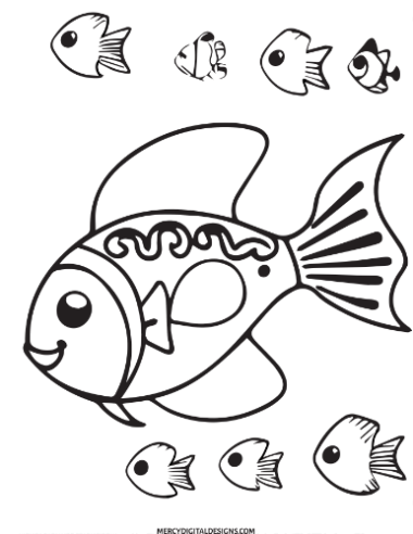 Coloring Page of Fish: 13 Printables to Color • MDD