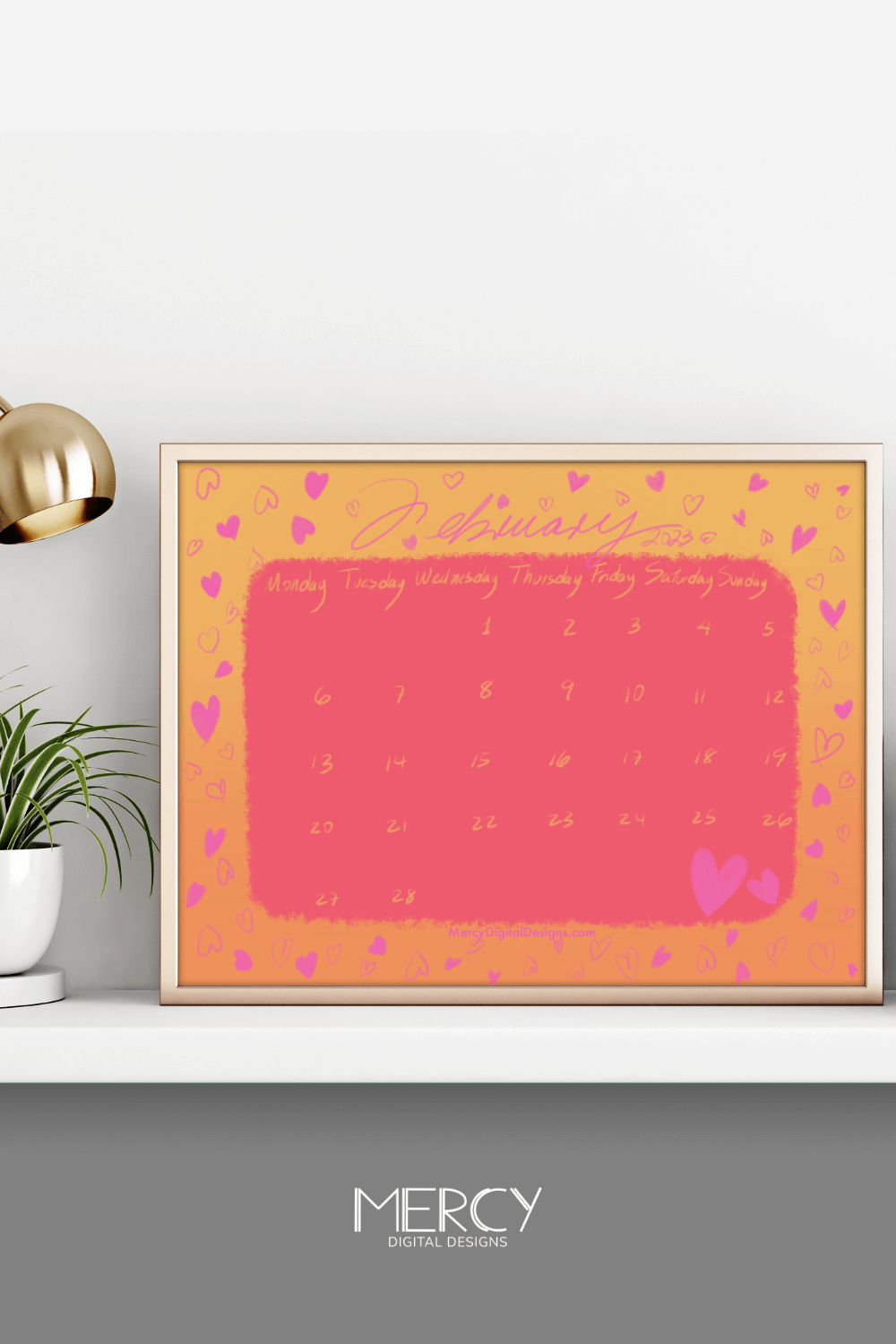 February 2023 Free Printable Calendar • Mercy Digital Designs