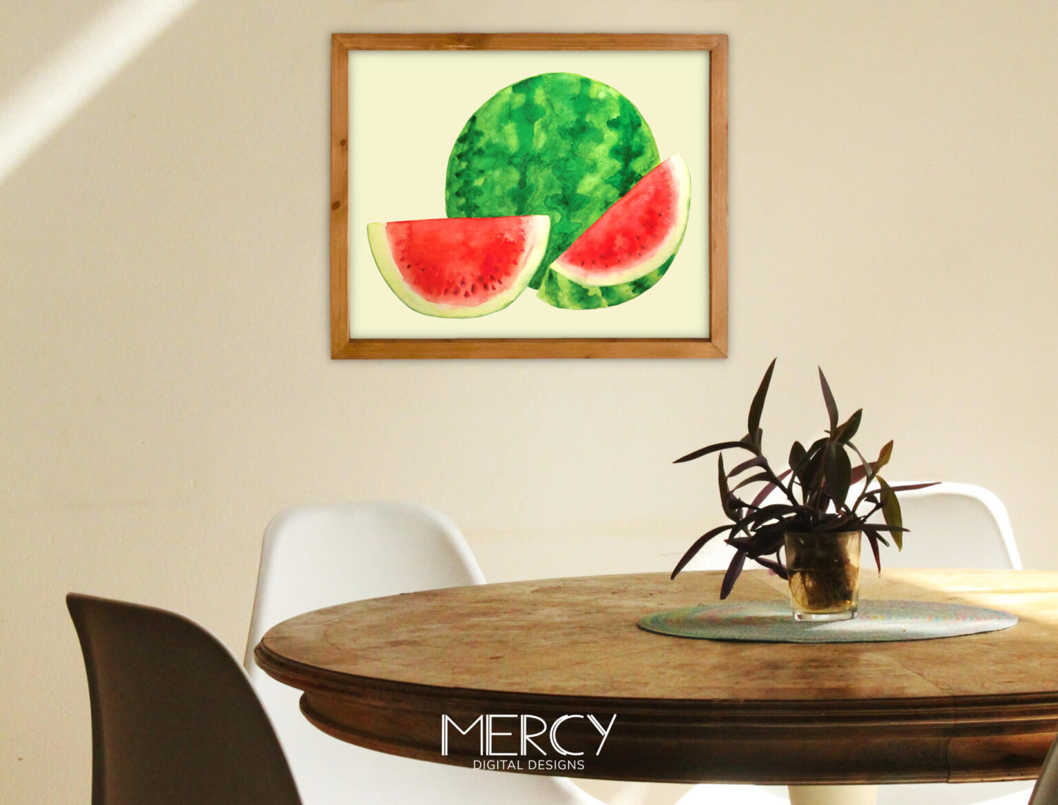 Printable Watermelon Watercolor Painting • Mercy Digital Designs