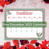 December 2023 Calendar Printable Free • Mercy Digital Designs