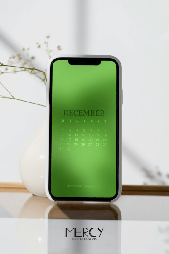 December 2024 Calendar Wallpaper • Mercy Digital Designs