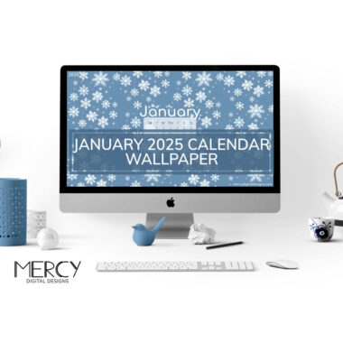 January 2025 Calendar Wallpaper: 3 Backgrounds Collection • Mercy ...